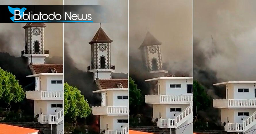 Shocking moment when the lava from the La Palma volcano «swallows» a ...