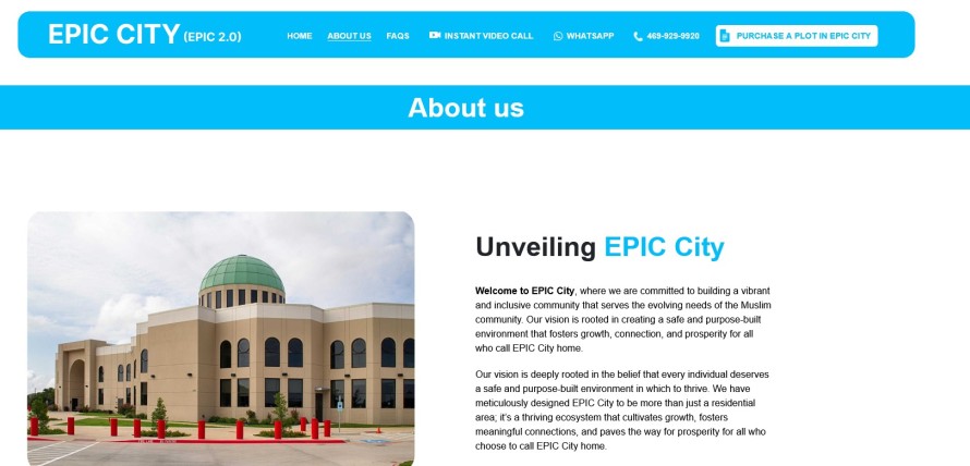 Proposed 400-acre development by Texas EPIC mosque scrubs website ...