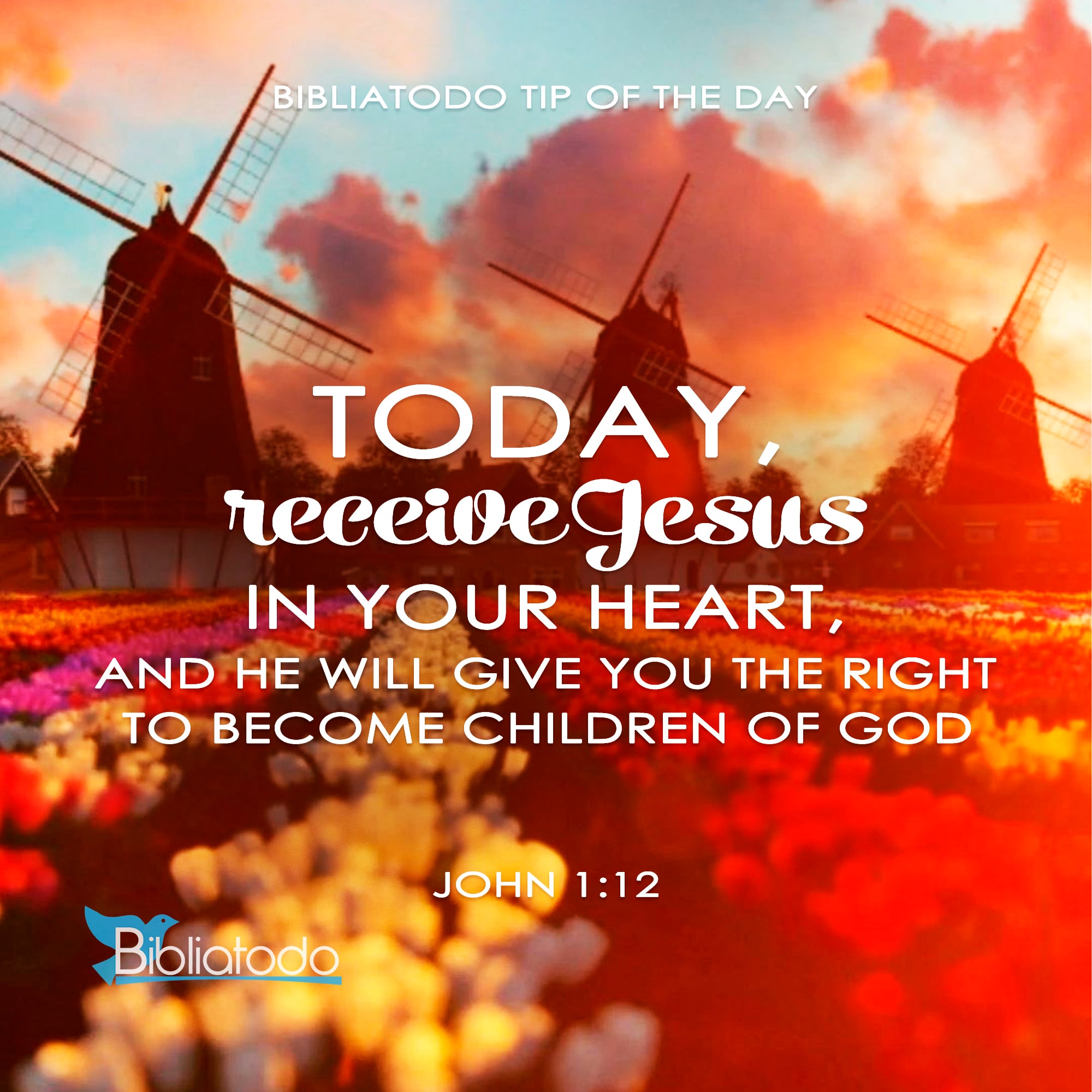 Today receive Jesus in your heart and he will give you the right to ...