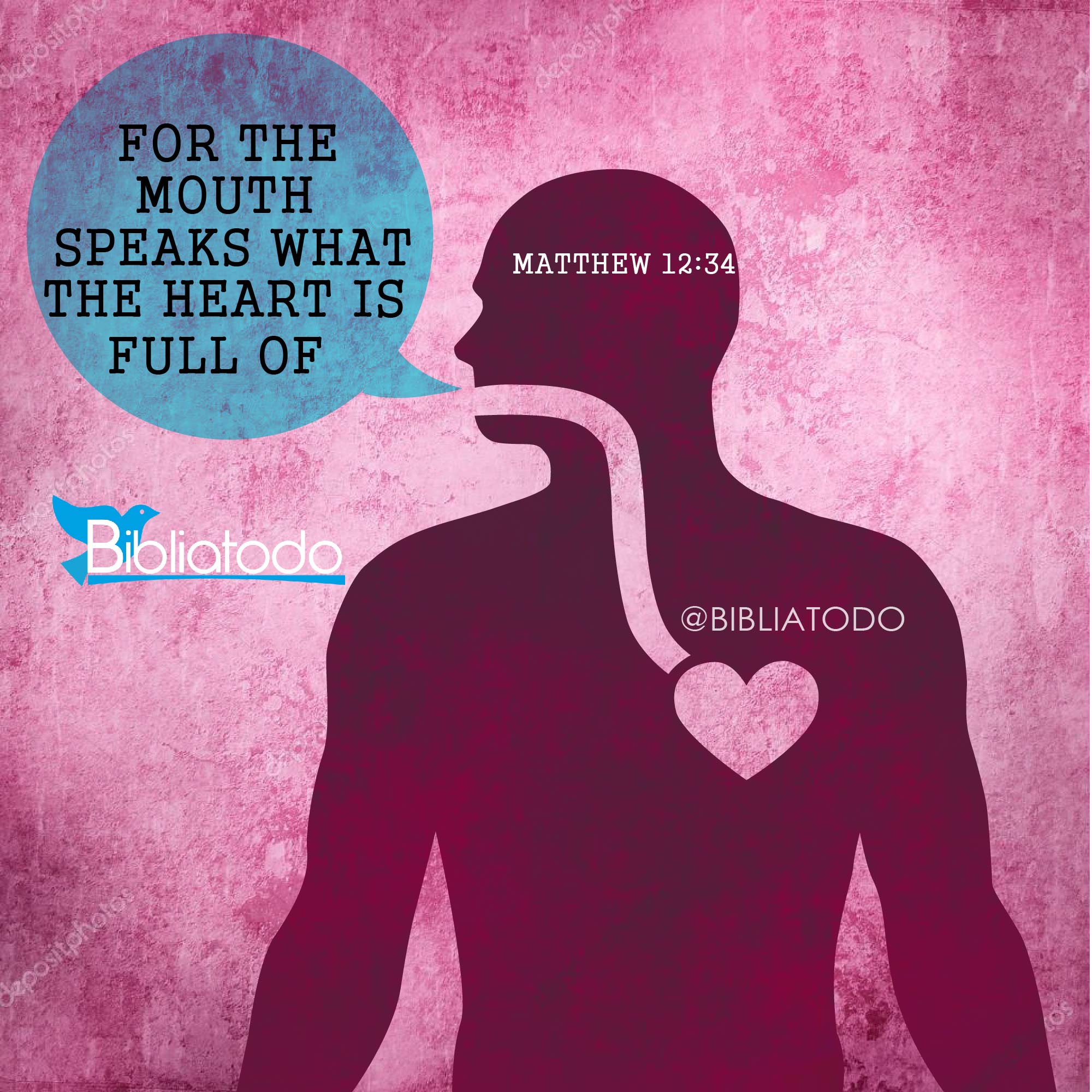 For the mouth speaks what the heart is full of - CHRISTIAN PICTURES
