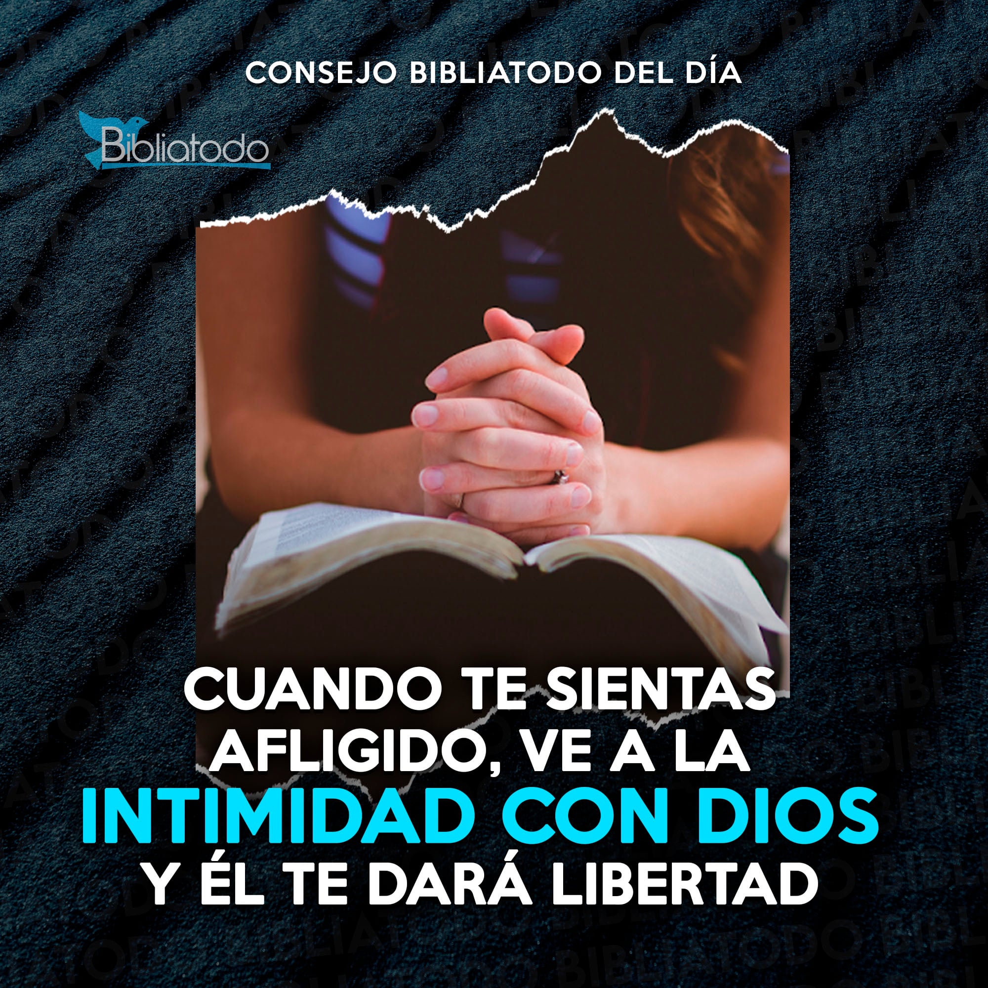 Cuando te sientas afligido ve a la intimidad con Dios - IMAGENES CRISTIANAS