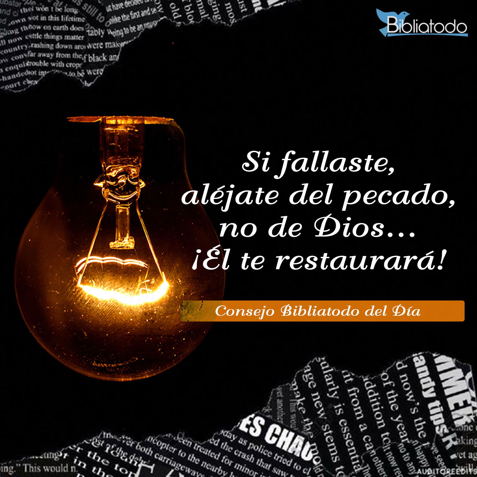 Si fallaste aléjate del pecado - IMAGENES CRISTIANAS