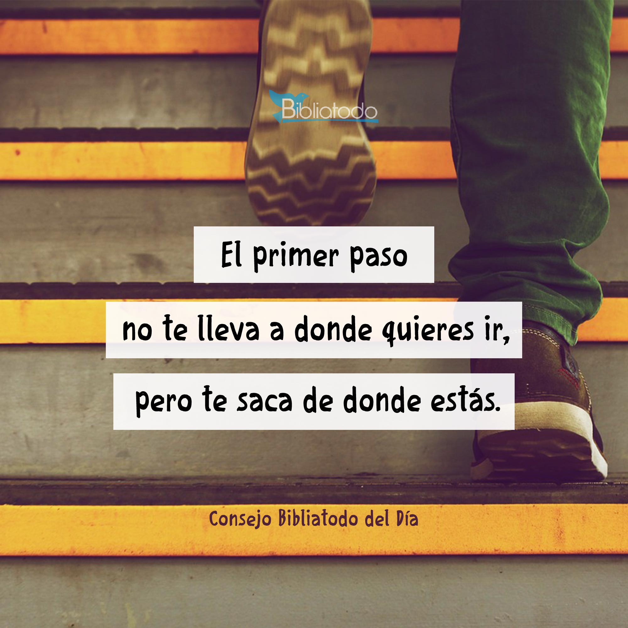 El primer paso no te lleva a donde quieres ir pero te saca de donde ...