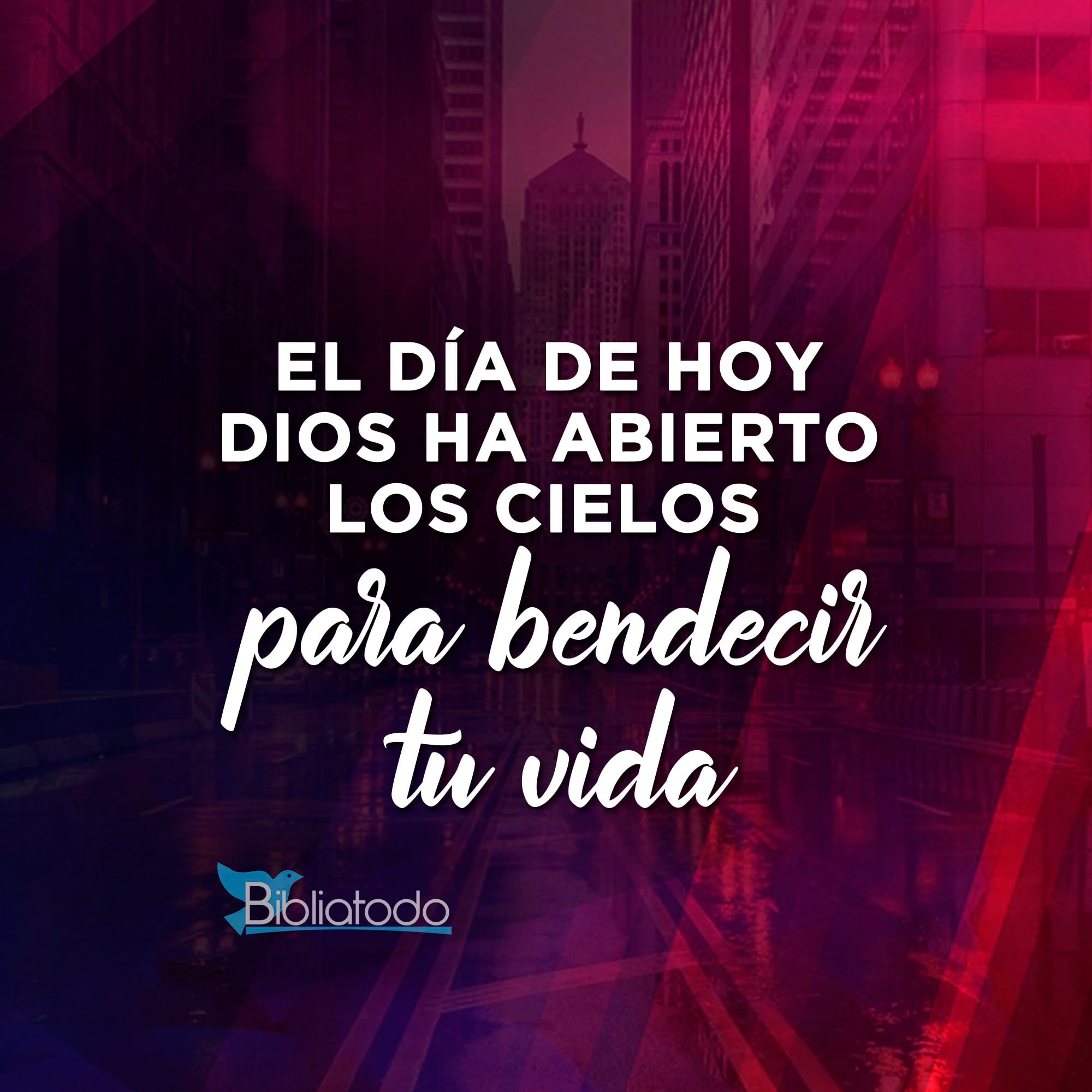 El día de hoy Dios ha abierto los cielos para bendecir tu vida ...
