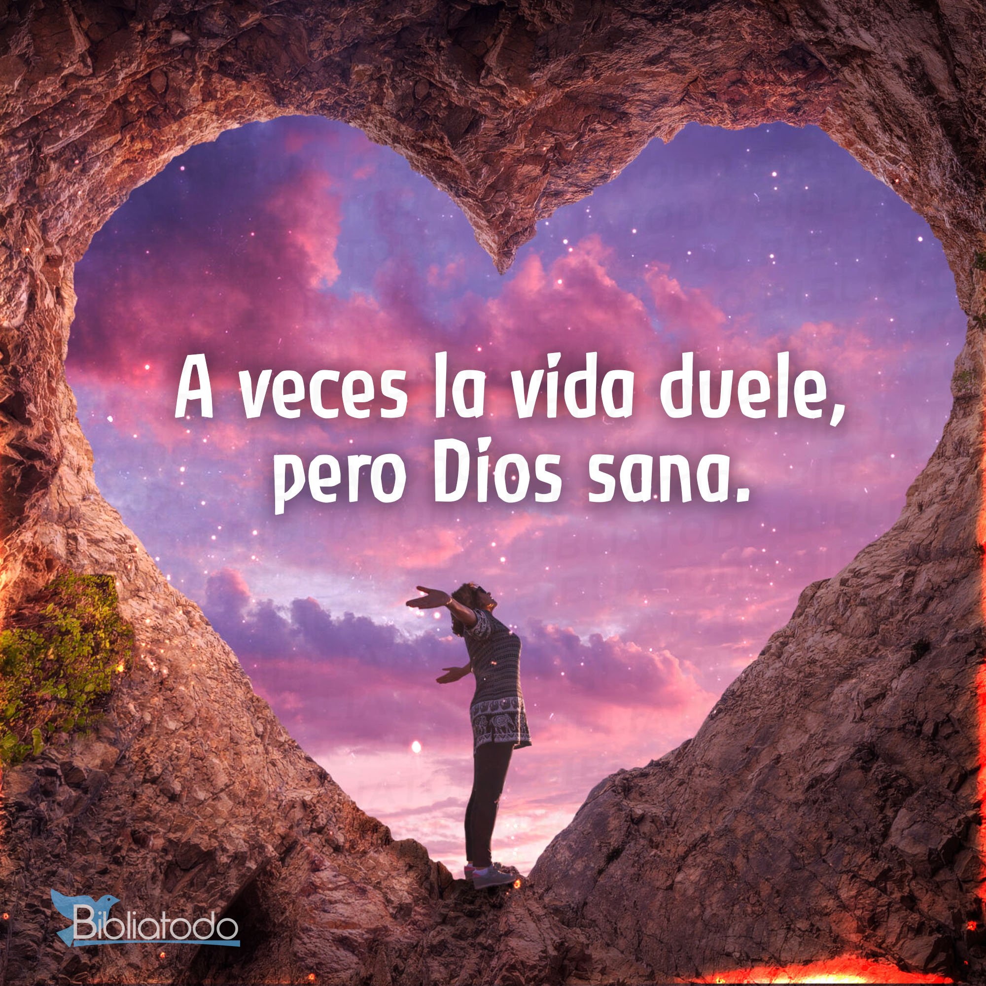 A veces la vida duele pero Dios sana - IMAGENES CRISTIANAS