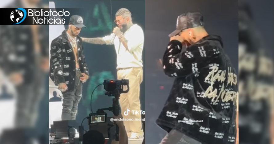 Cantante Anuel AA llora en pleno concierto cuando Farruko le habló de ...
