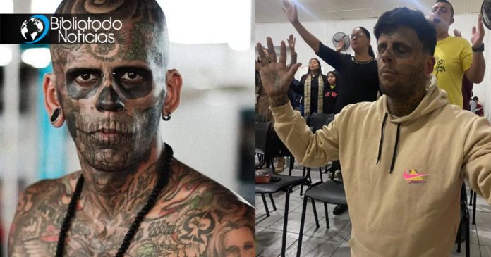 ¡GLORIA A DIOS! El hombre más tatuado de Brasil se borra los tatuajes tras convertirse a Cristo