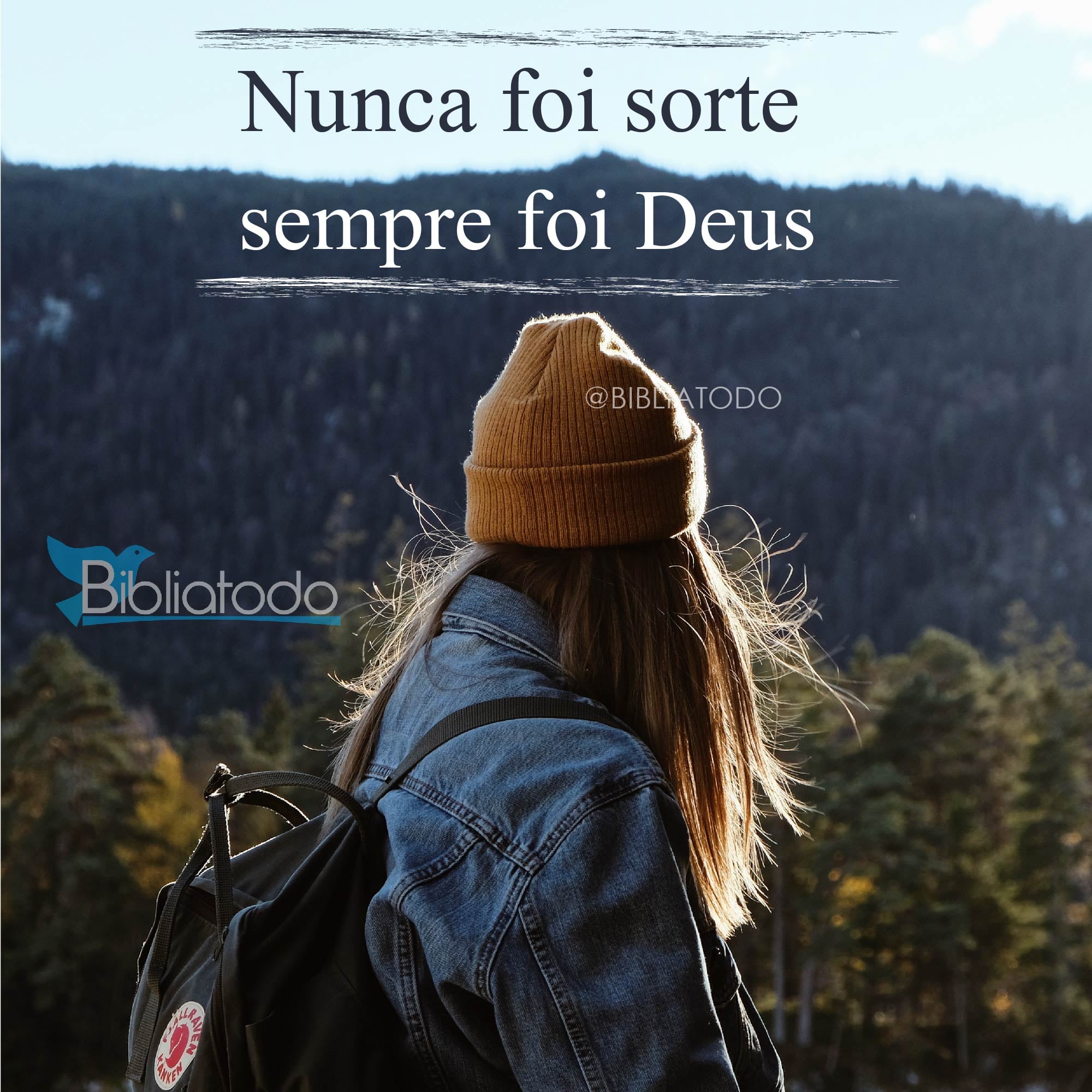 Nunca foi sorte sempre foi Deus - Imagens Cristãs - Imagens Gospel