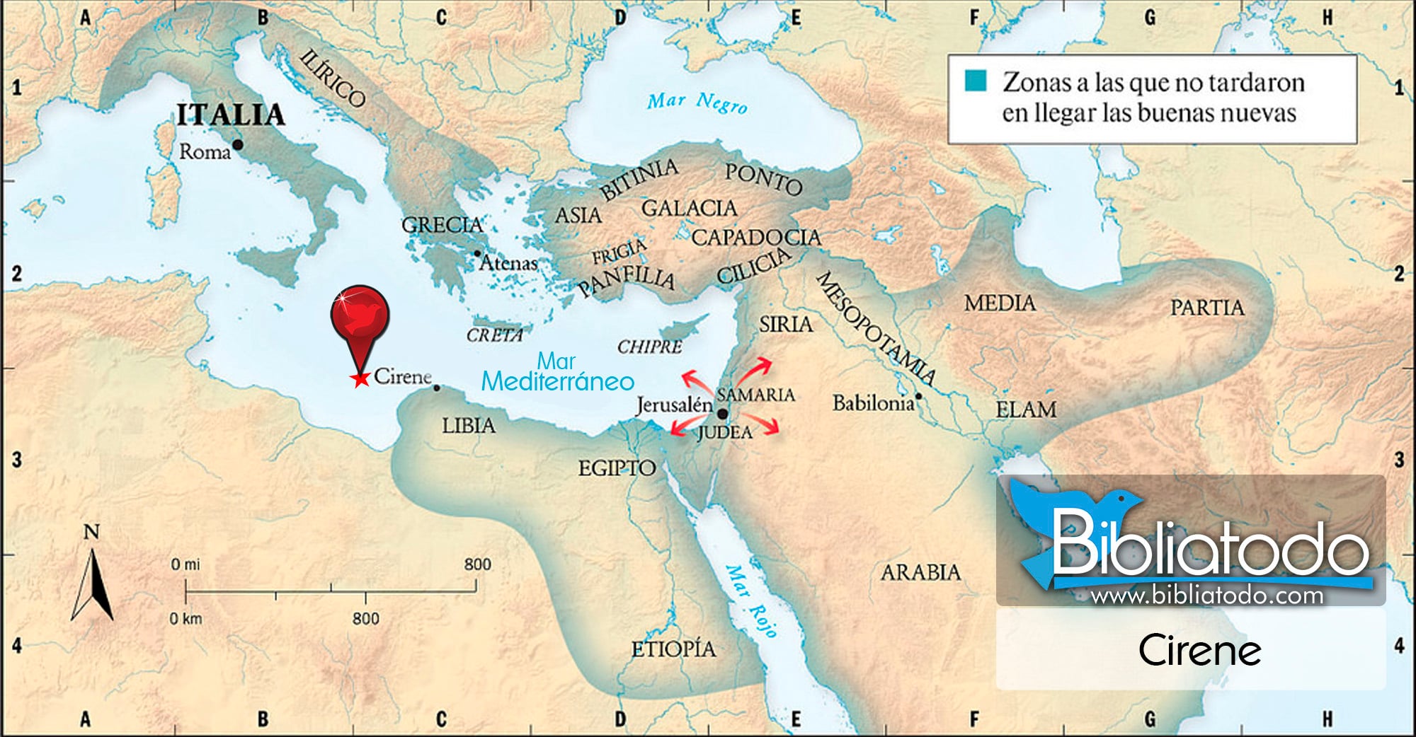 Cirene - Mapa y Ubicación Geográfica