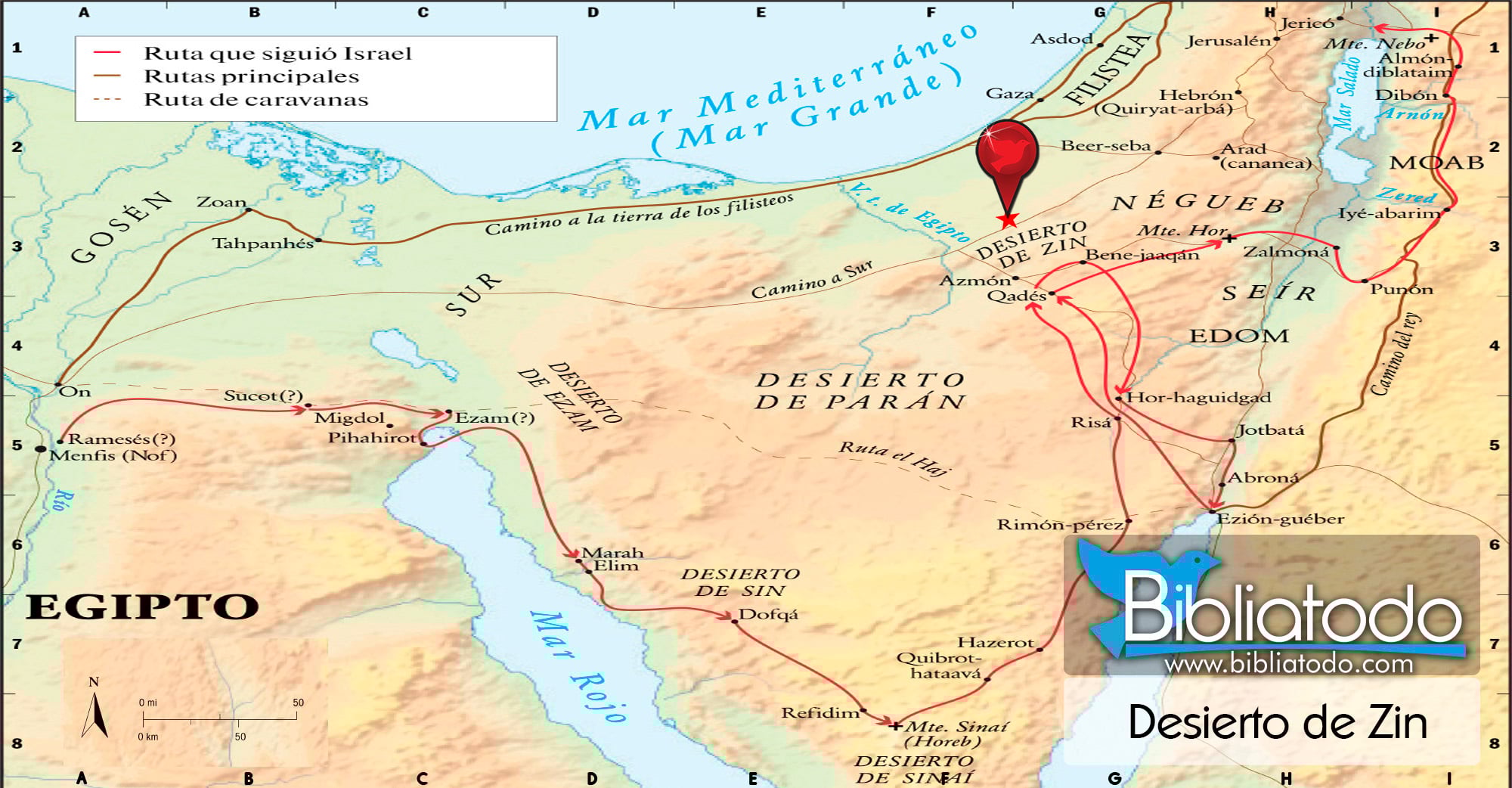 Desierto de Zin - Mapa y Ubicación Geográfica