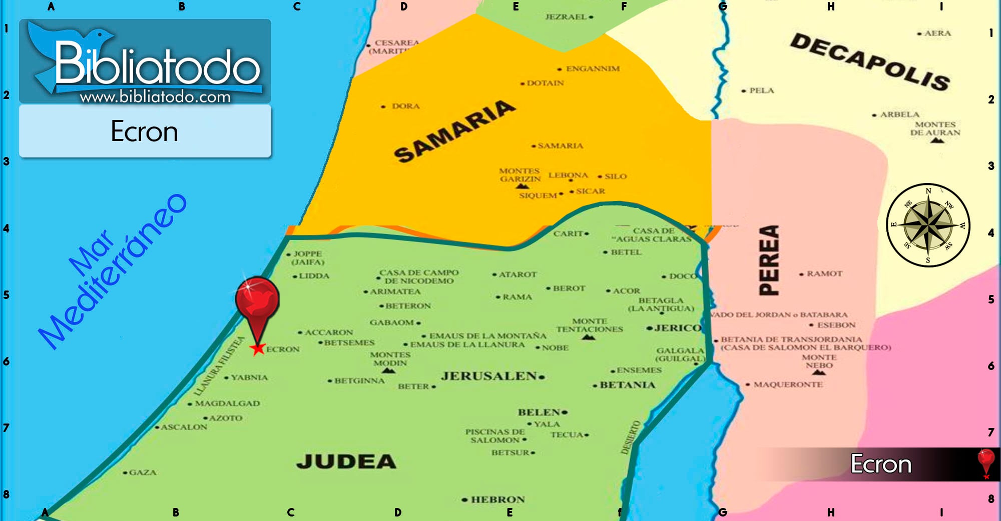 Ecrón: erradicación - Mapa y Ubicación Geográfica