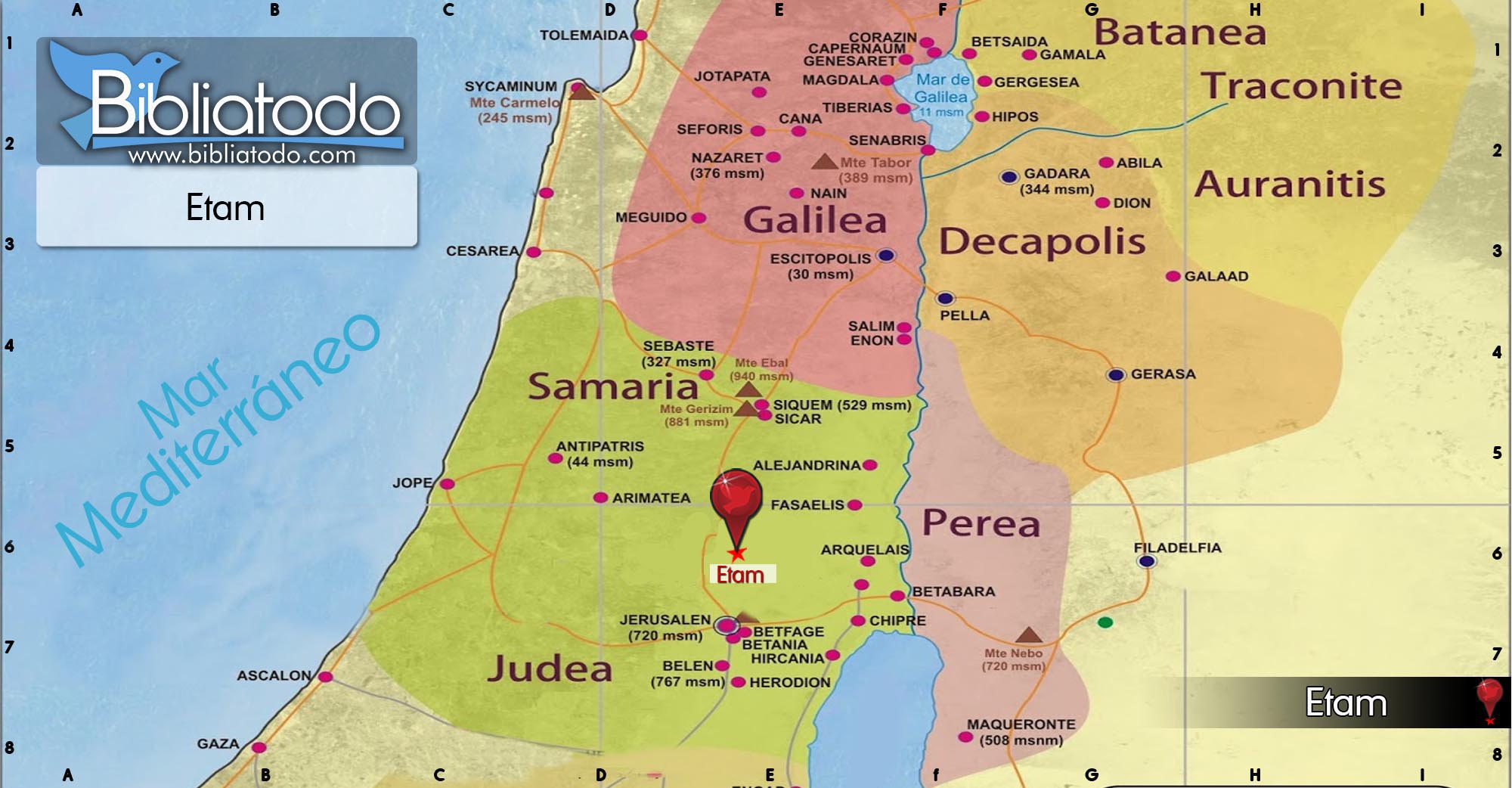 Etam - Mapa y Ubicación Geográfica