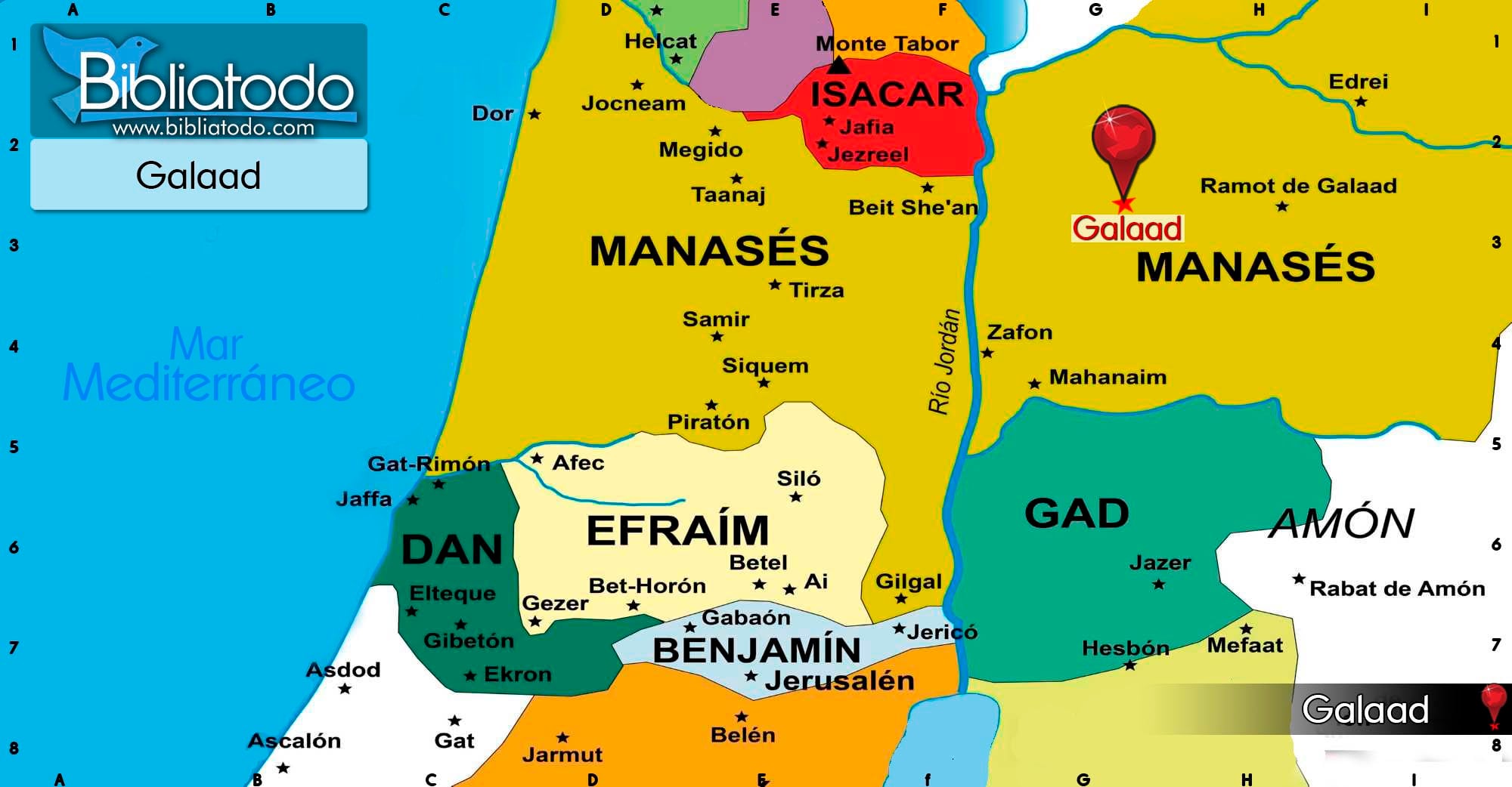 Galaad: monton del testimonio - Mapa y Ubicación Geográfica