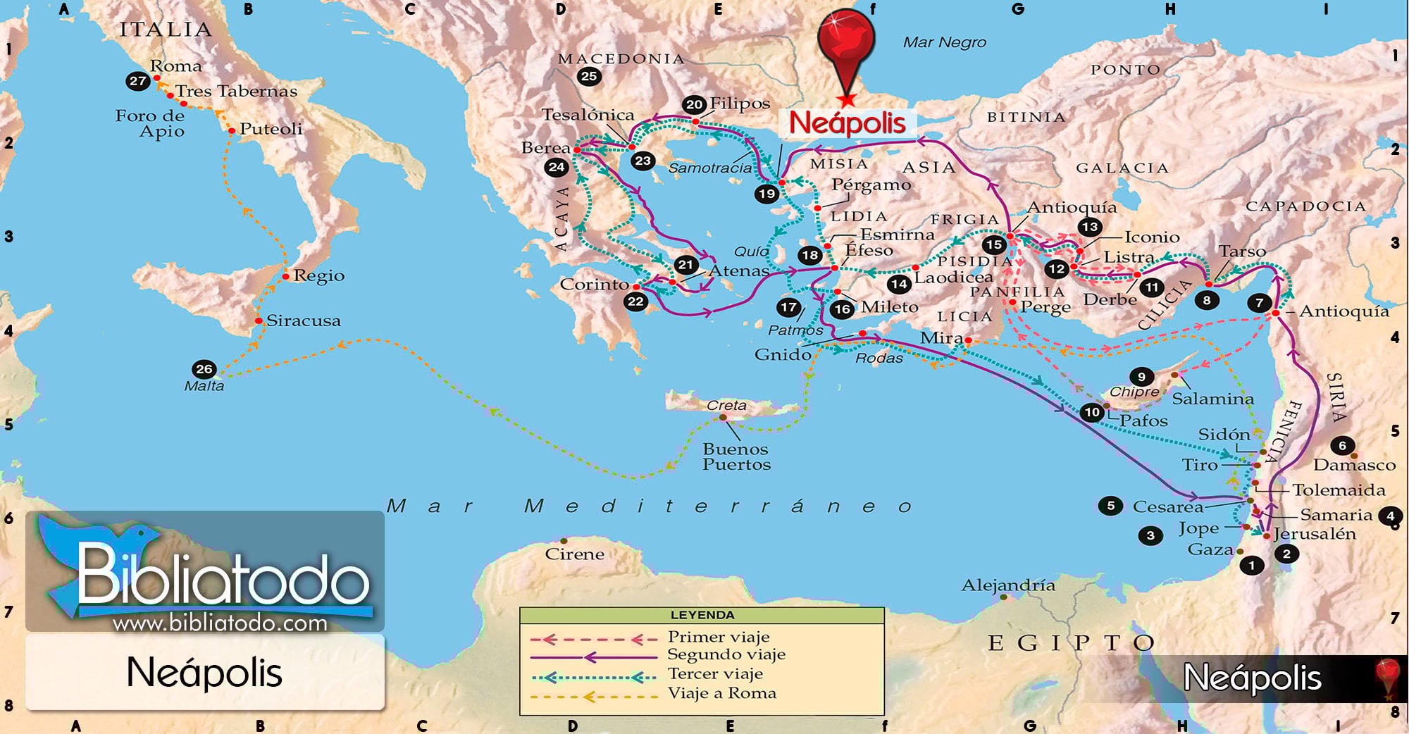 Neápolis: ciudad nueva - Mapa y Ubicación Geográfica