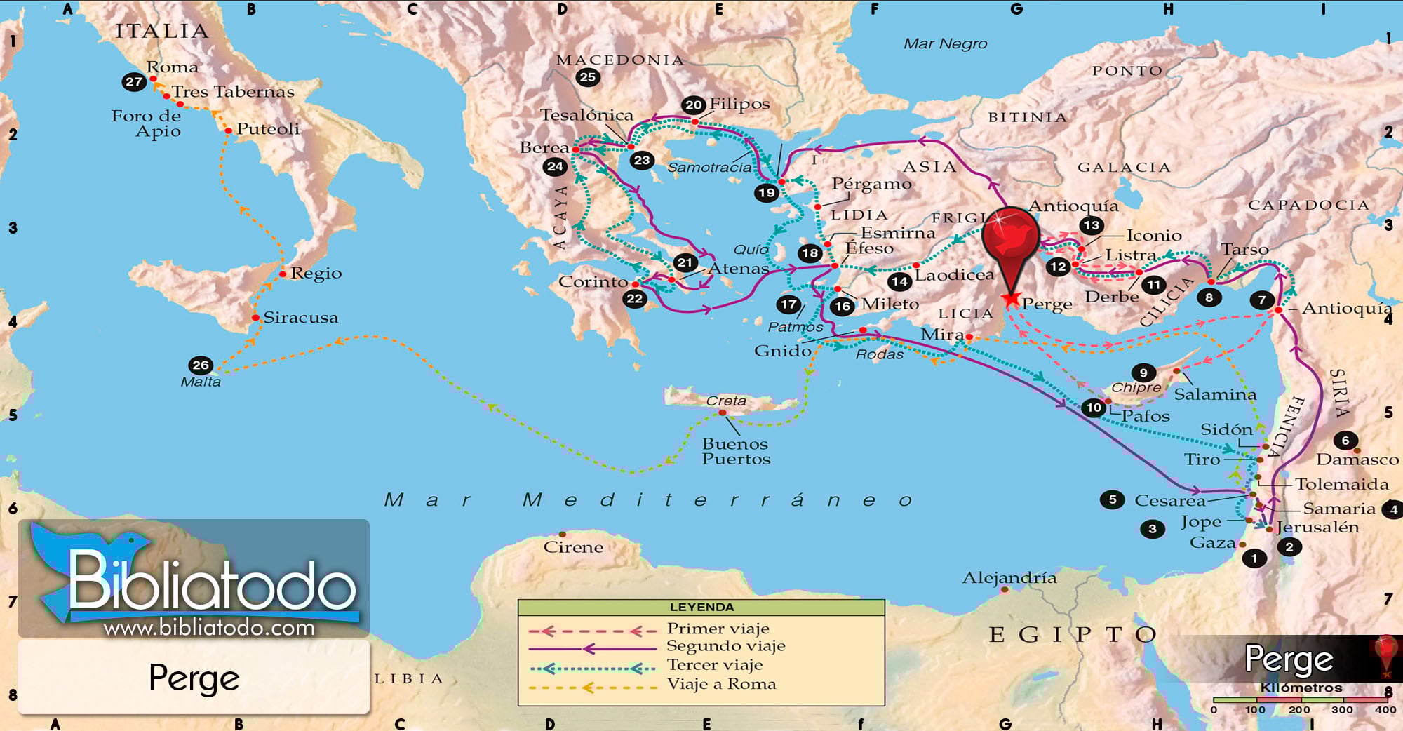 Perge - Mapa y Ubicación Geográfica