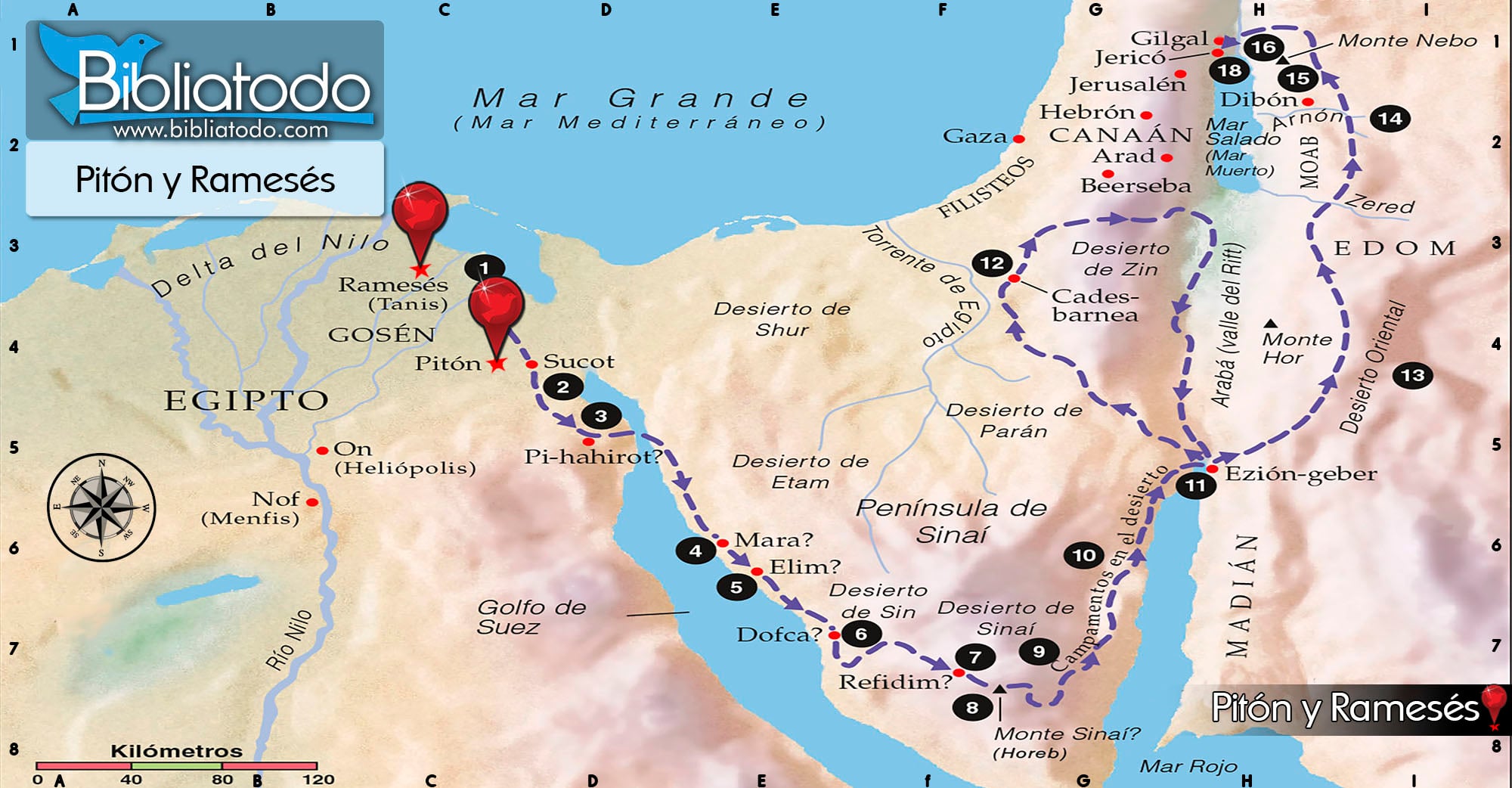 Pitón y Ramesés - Mapa y Ubicación Geográfica