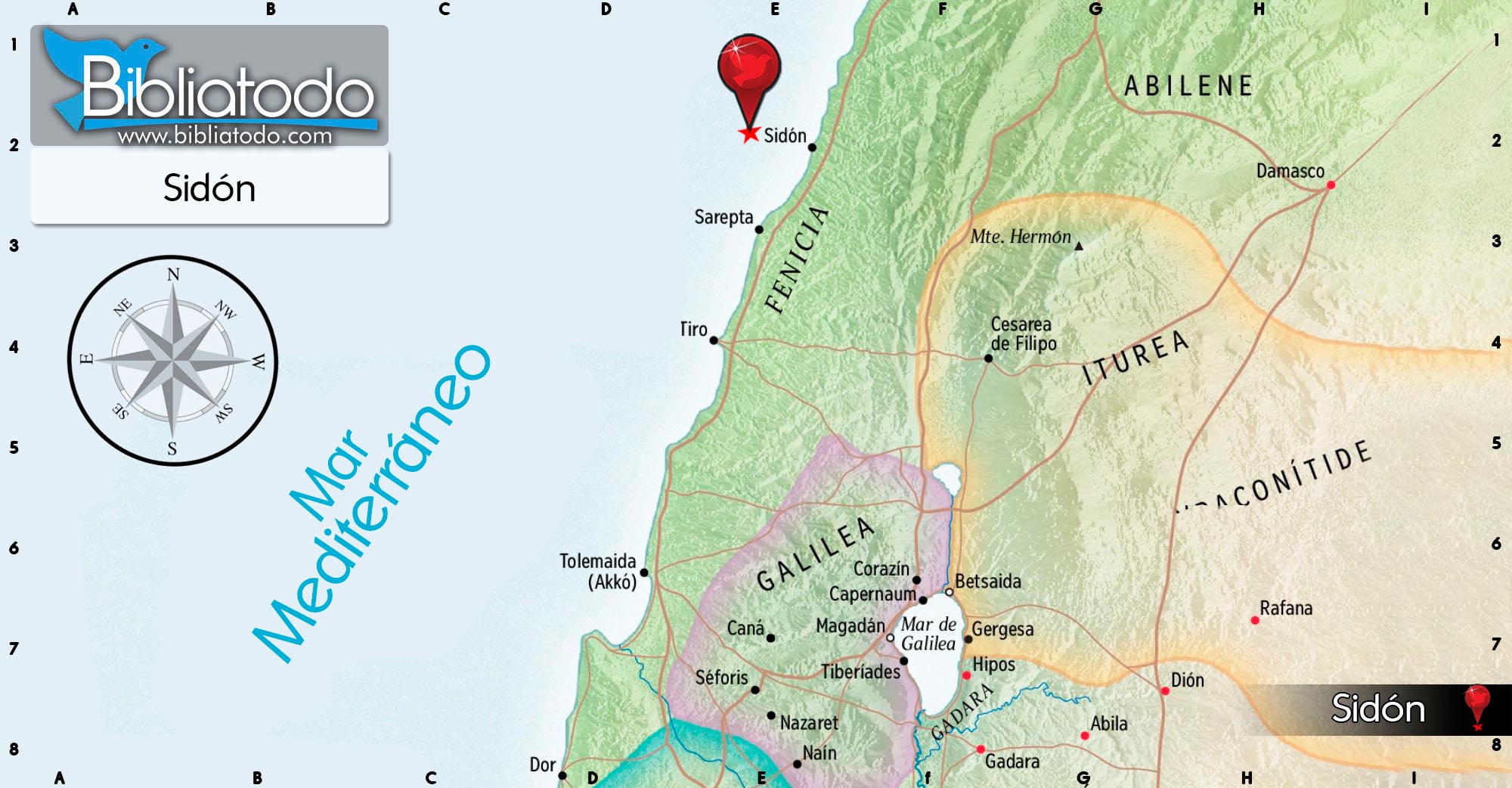 Sidón: pescando - Mapa y Ubicación Geográfica