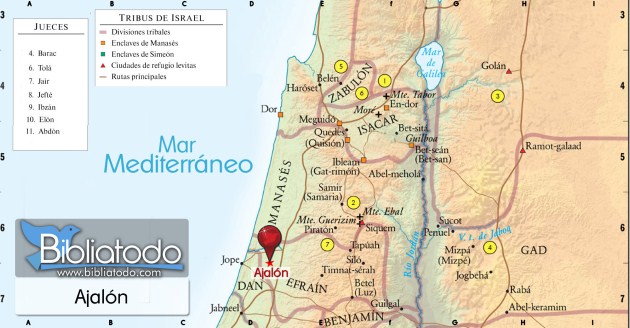 Ajalón - Mapa y Ubicación Geográfica