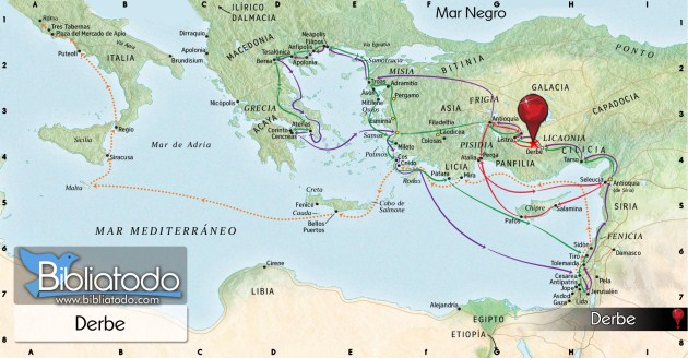 Derbe - Mapa y Ubicación Geográfica