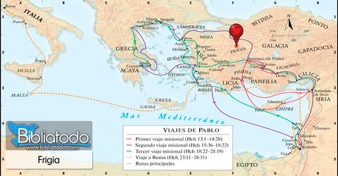 Frigia - Mapa y Ubicación Geográfica