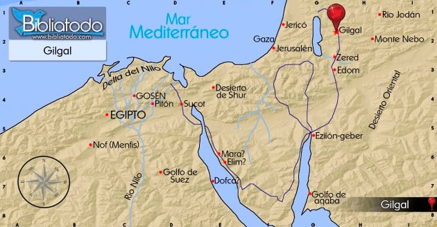 Gilgal - Mapa y Ubicación Geográfica