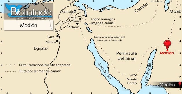 Madián - Mapa y Ubicación Geográfica