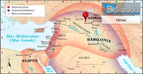 Nínive: ciudad grande sobremanera - Mapa y Ubicación Geográfica
