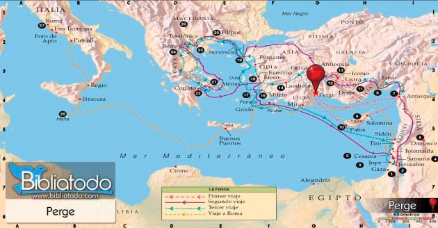 Perge - Mapa y Ubicación Geográfica
