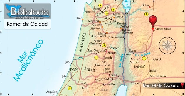 Ramot de Galaad - Mapa y Ubicación Geográfica