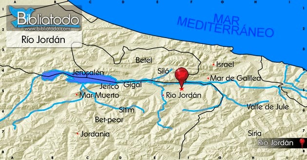 Río Jordán - Mapa y Ubicación Geográfica