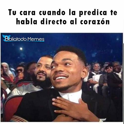 Tu cara cuando la predica te habla directo al corazón - MEMES CRISTIANOS