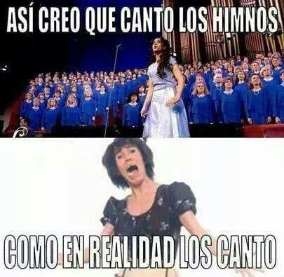 Así creo que canto los himnos como en realidad los canto - MEMES CRISTIANOS